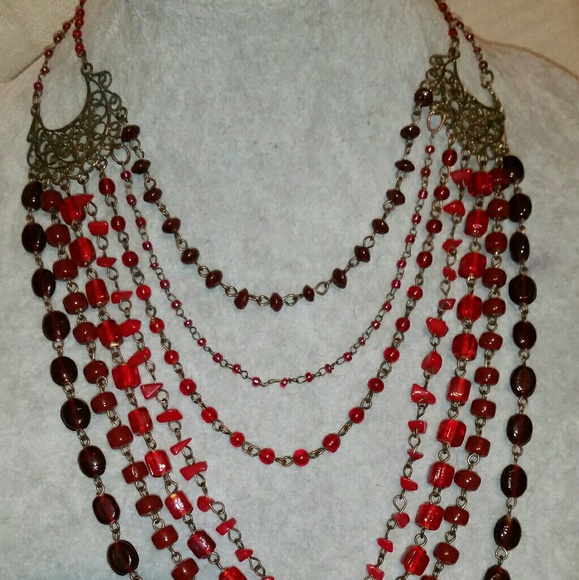 Jewelry | Vintage Antique Gold Berry Cherry Burgandy Wat | Poshmark